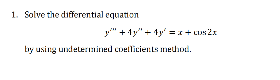 Solved Solve the differential | Chegg.com