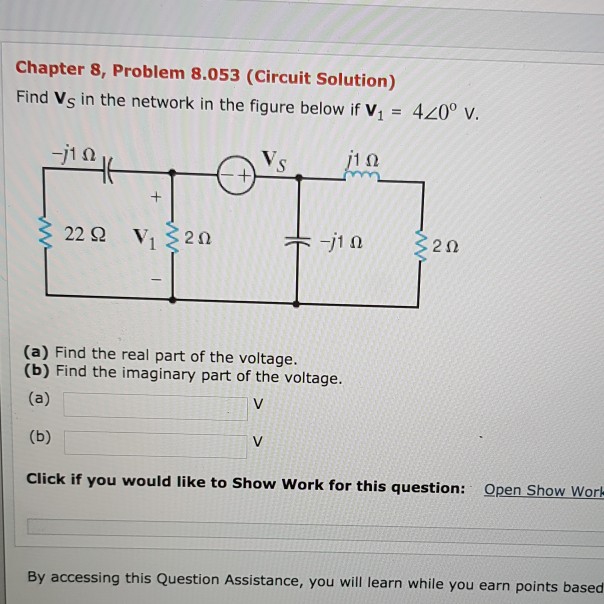 Solved Chapter 8, Problem 8.053 (Circuit Solution) Find Vs | Chegg.com