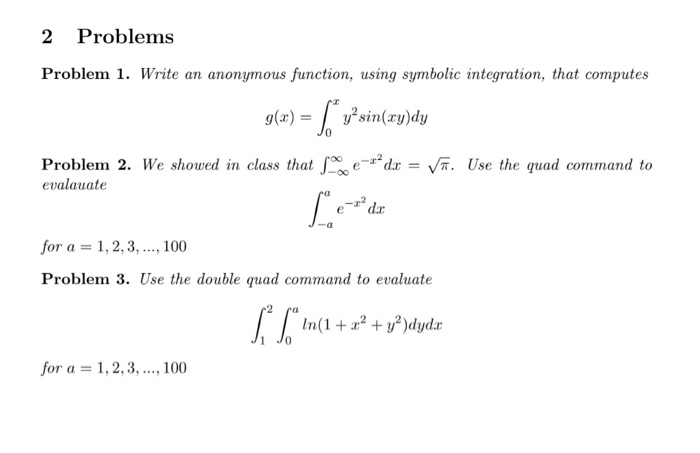 Solved This Is A Mathlab Problem You Must Use Mathlab To