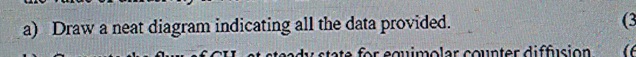 Solved QUESTIONI: (15 marks) Methane diffuses at steady | Chegg.com