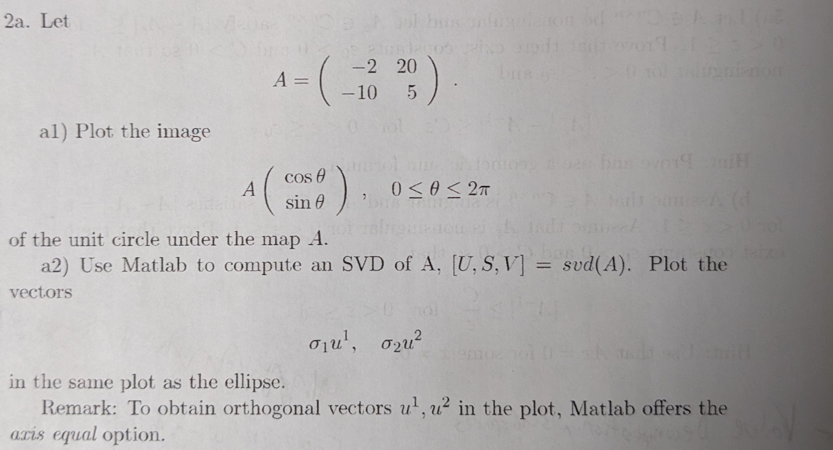 Solved I used Matlab to make the A*[cos(o) ; sin(o)] bit | Chegg.com