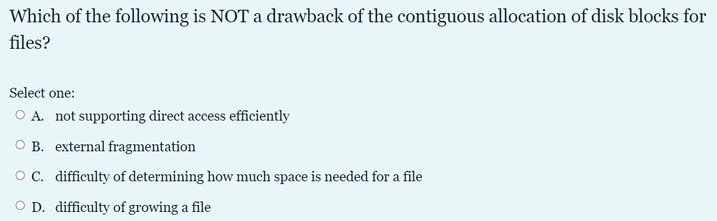 Solved An acyclic-graph directory structure Select one: O A. | Chegg.com