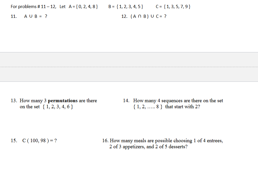 Solved How many 3 ﻿permutations are thereon ﻿the set | Chegg.com