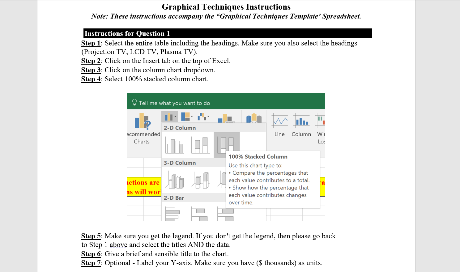Graphical Techniques Instructions Note: These | Chegg.com
