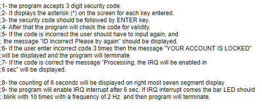 1- the program accepts 3 digit security code. 2- It | Chegg.com