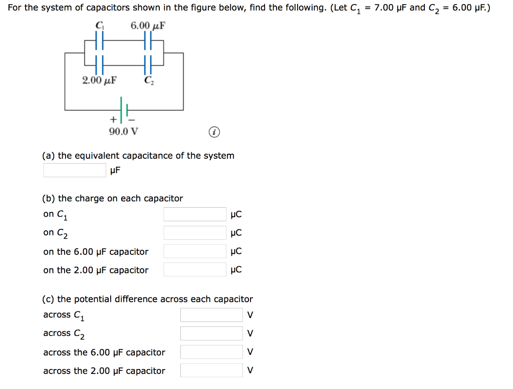 Solved For the system of capacitors shown in the figure | Chegg.com