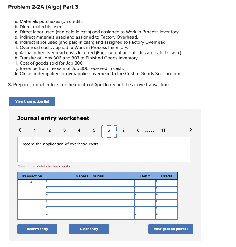 Solved Required information Problem 2-2A (Algo) Computing | Chegg.com