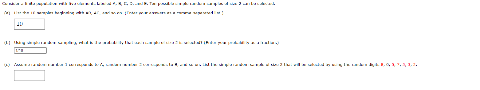 Solved Consider a finite population with five elements | Chegg.com