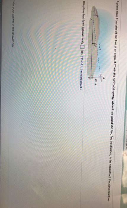 Solved A plane rises from take-off and flies at an angle of | Chegg.com