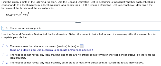 Solved Find the critical points of the following function. | Chegg.com
