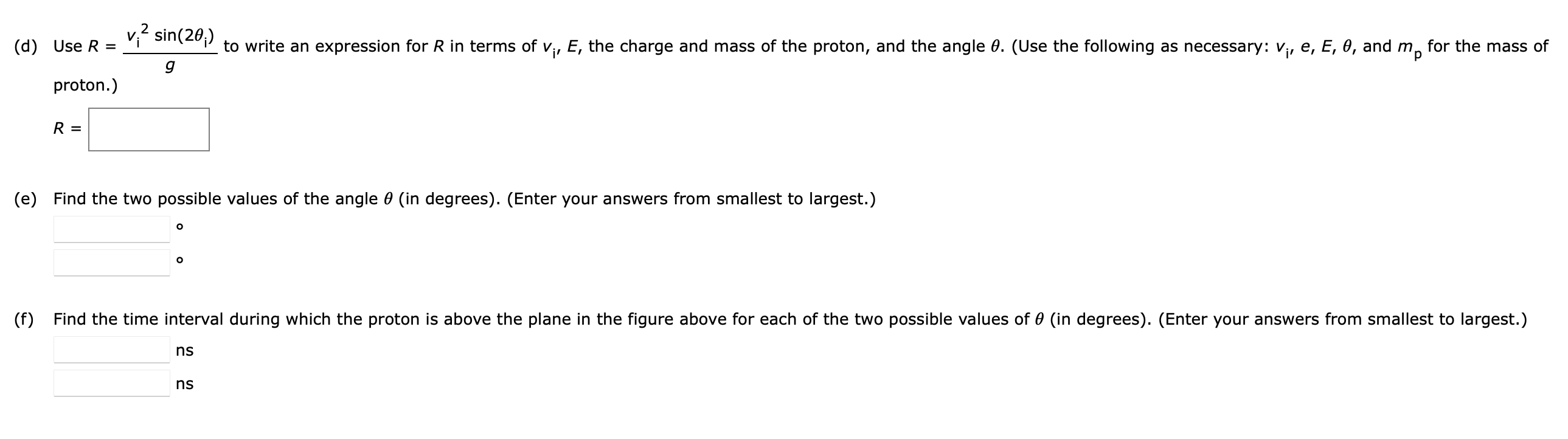 Solved Protons are projected with an initial speed vi=9.91 | Chegg.com