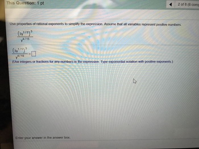 Solved Use Properties Of Rational Exponents To Simplify The 