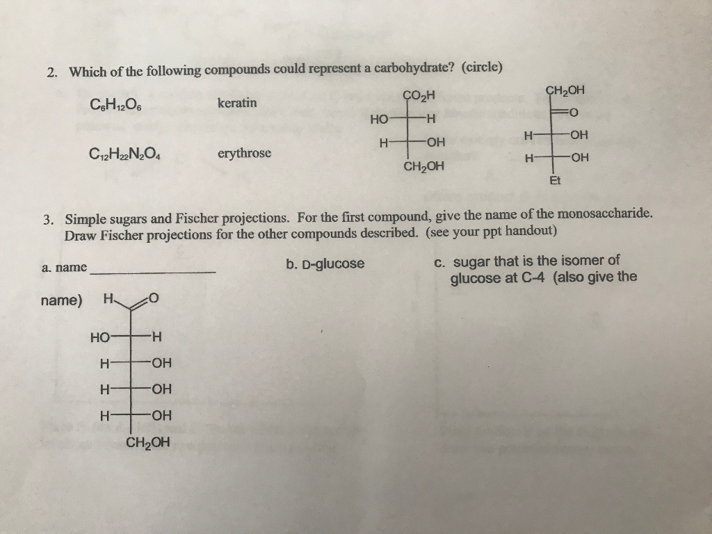 Solved 4. a. Draw an example of: a five-carbon ketose a | Chegg.com