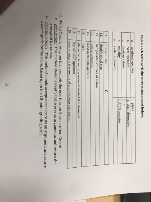 Solved Match each term with the correct statement below. | Chegg.com