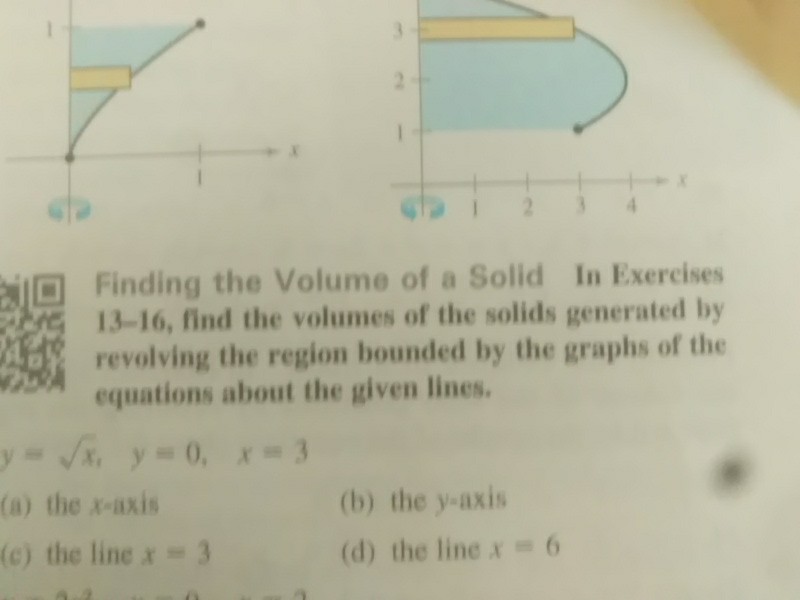 Solved Finding the Volume of a Solid In Exercises 13-16, | Chegg.com