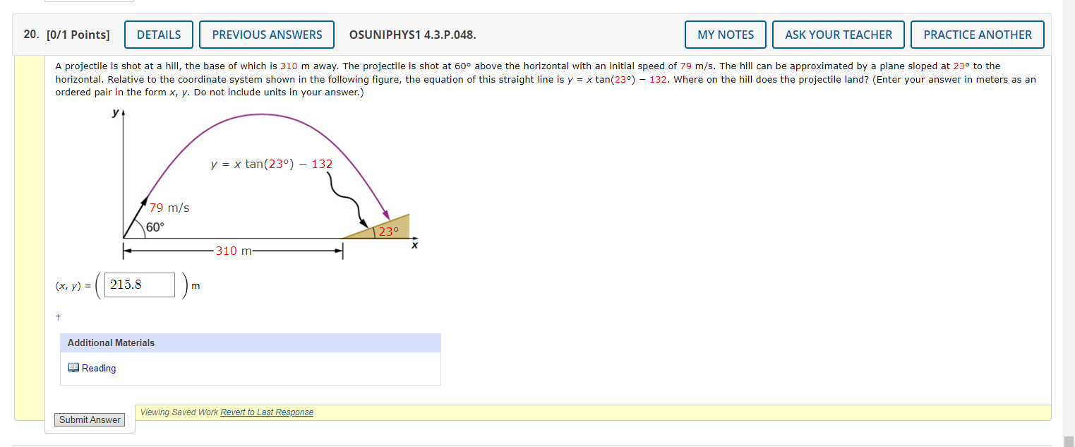 Solved ordered pair in the form x,y. Do not include units in | Chegg.com