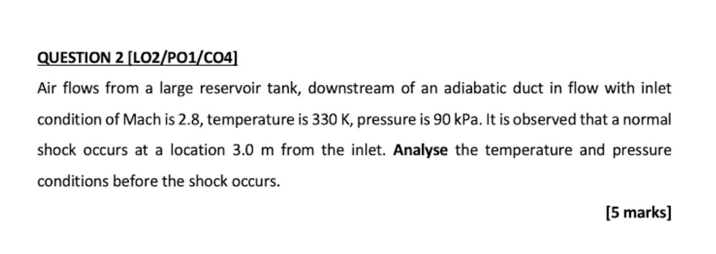 Solved QUESTION 2 [LO2/P01/C04] Air flows from a large | Chegg.com