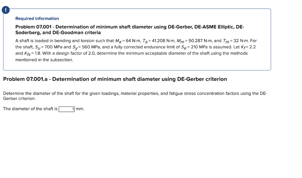 Solved Required information Problem 07.001 - Determination | Chegg.com