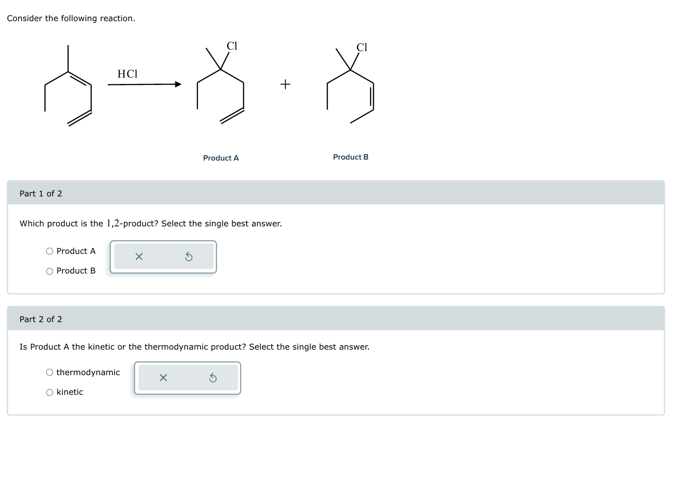 Solved Consider the following reaction.Part 1 ﻿of 2Which | Chegg.com