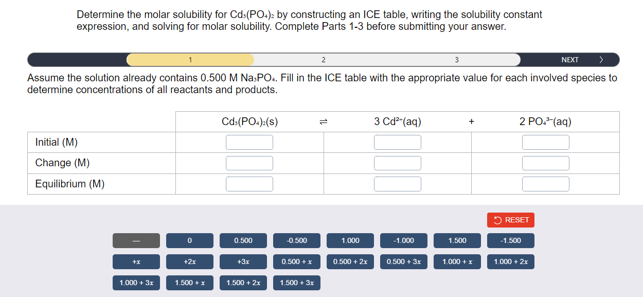 Solved Determine the molar solubility for Cd3(PO4)2 by | Chegg.com