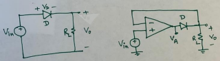 Solved Consider the following circuits using diode and | Chegg.com