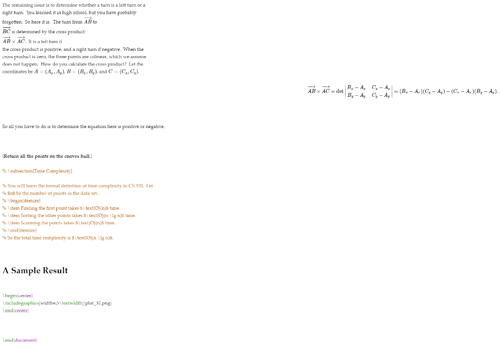 Solved Let's implement Graham's scan that computes the | Chegg.com