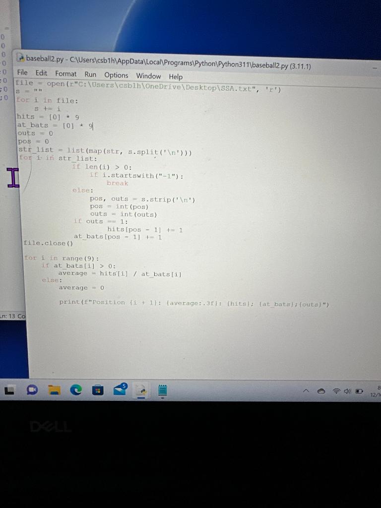 Solved This is in python, in IDLE, on a windows system . It | Chegg.com