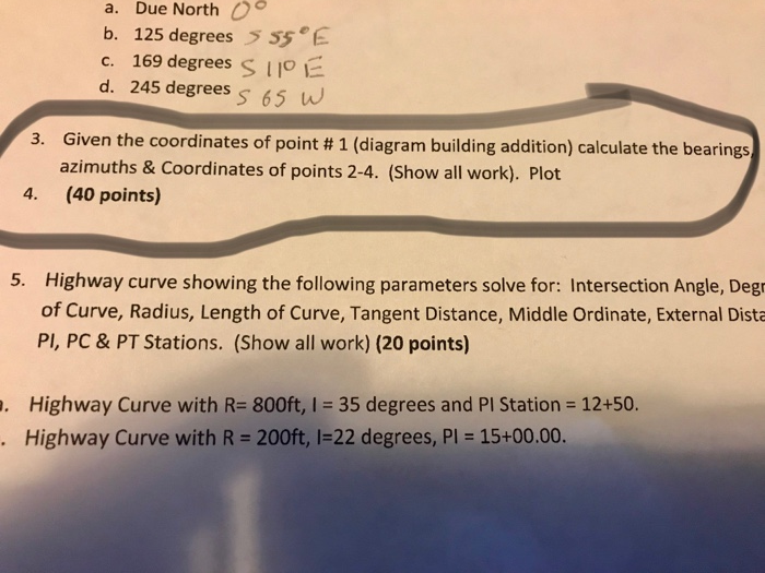 Solved b. 125 degrees c. 169 degrees s IO E d. 245 degrees s | Chegg.com