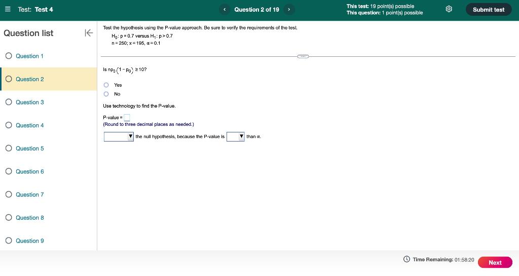 Solved Testion list H0:p=0.7 versus | Chegg.com