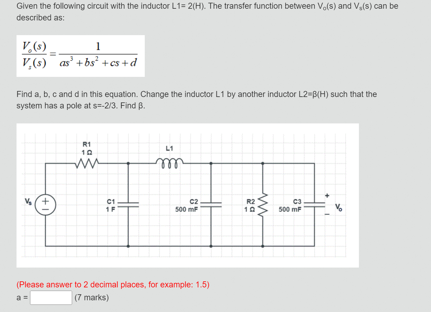 Solved Given the following circuit with the inductor | Chegg.com