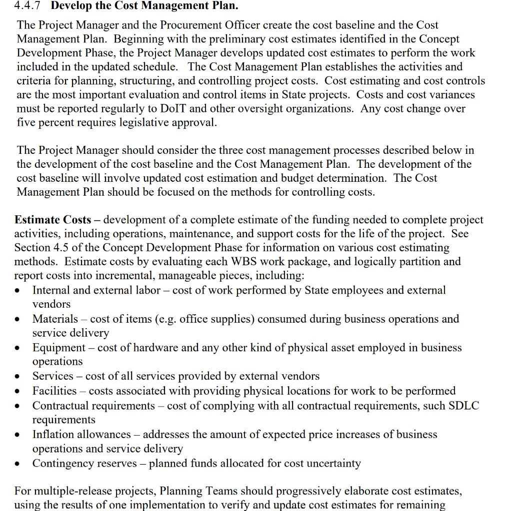 How Do You Create A Cost Management Plan