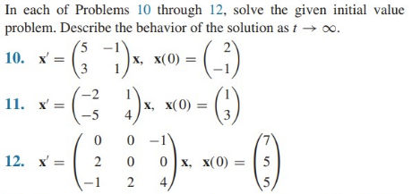 Solved In each of Problems 10 through 12 , solve the given | Chegg.com