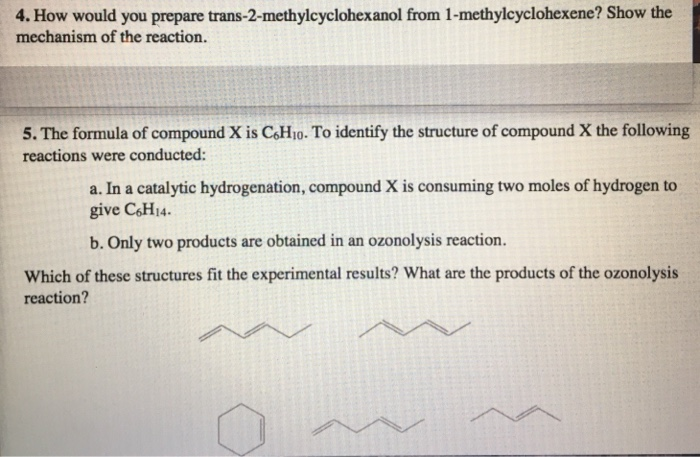4. How would you prepare trans-2-methylcyclohexanol | Chegg.com