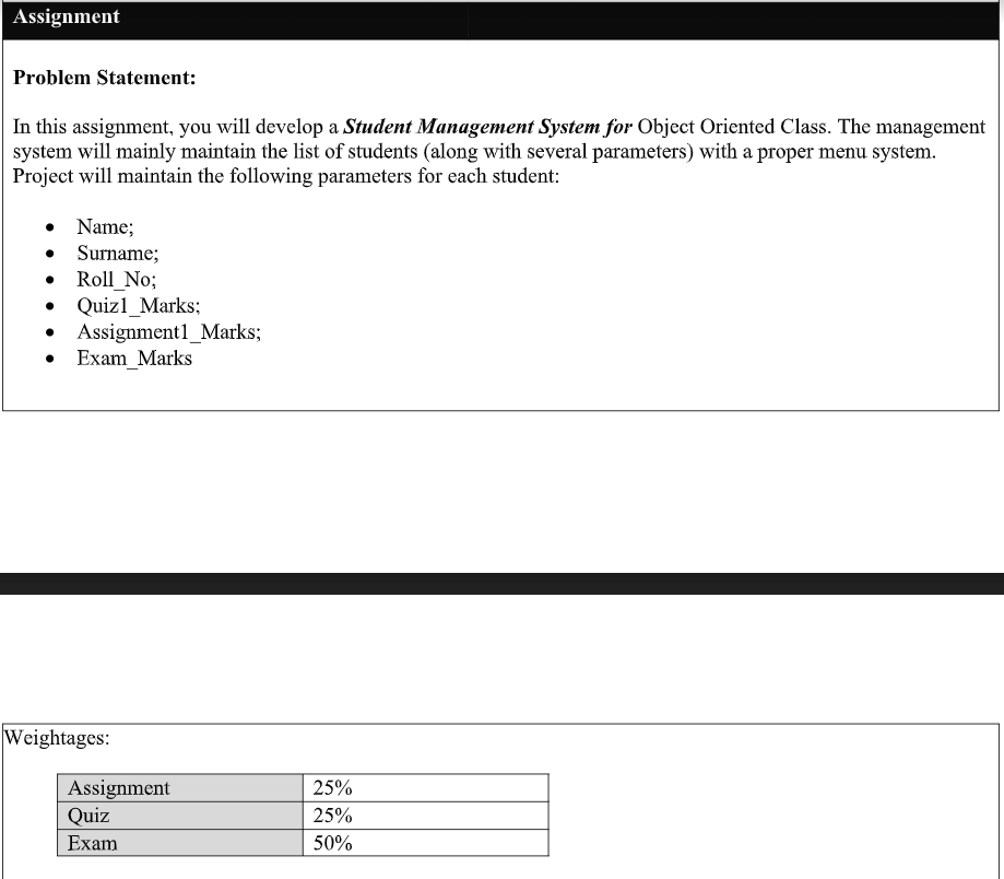 Solved Assignment Problem Statement: In this assignment, you | Chegg.com