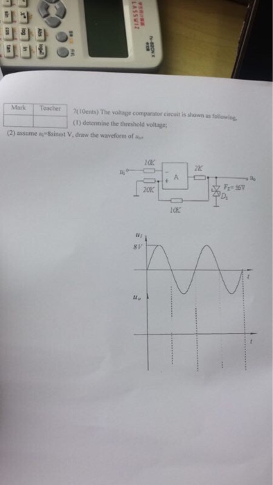 Solved The voltage comparator circuit is shown as following, | Chegg.com Solved The voltage comparator circuit is shown as following, | Chegg.com