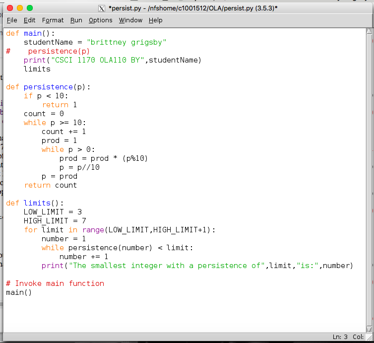 Solved I need help defining from def main(): -- -- I have my | Chegg.com