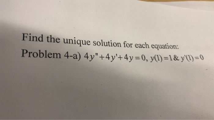 Solved Find the unique solution for each equation P '(1)=0 | Chegg.com