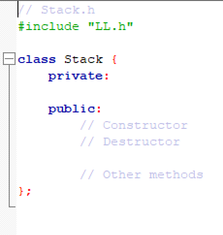 Solved (30 marks) Implement a Stack class using the linked | Chegg.com