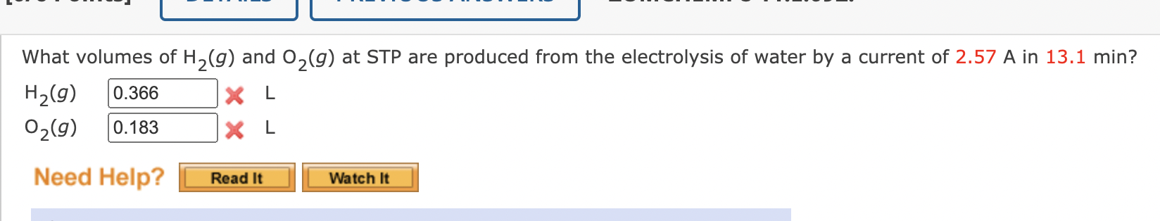 Solved What volumes of \\( \\mathrm{H}_{2}(g) \\) and \\( | Chegg.com