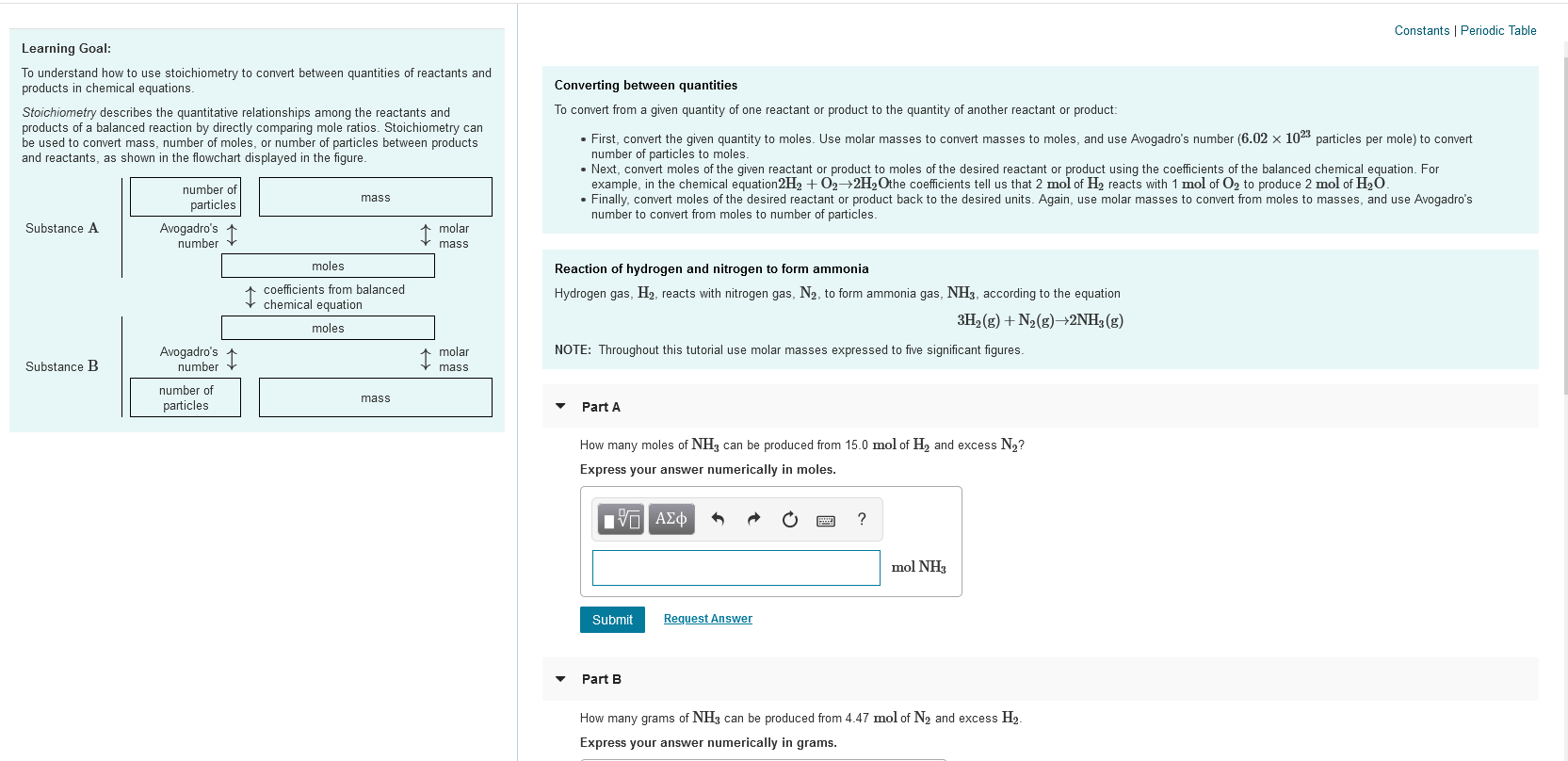 Solved Constants | Periodic Table Learning Goal: To | Chegg.com