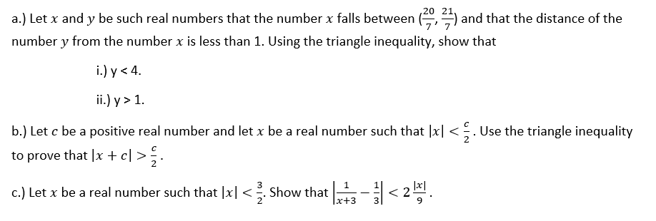 Solved a.) Let x and y be such real numbers that the number | Chegg.com