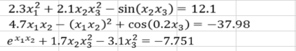 Solved Excel : Solve the following simultaneous equations | Chegg.com
