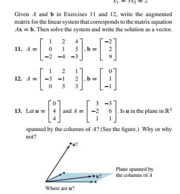 Solved Given A and b in Exercises 11 and 12, write the | Chegg.com