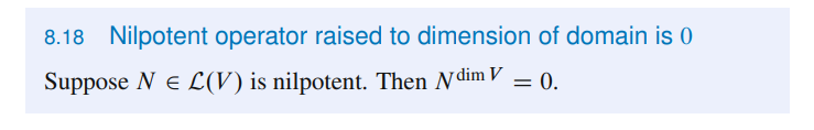 Solved 8.18 Nilpotent operator raised to dimension of domain | Chegg.com