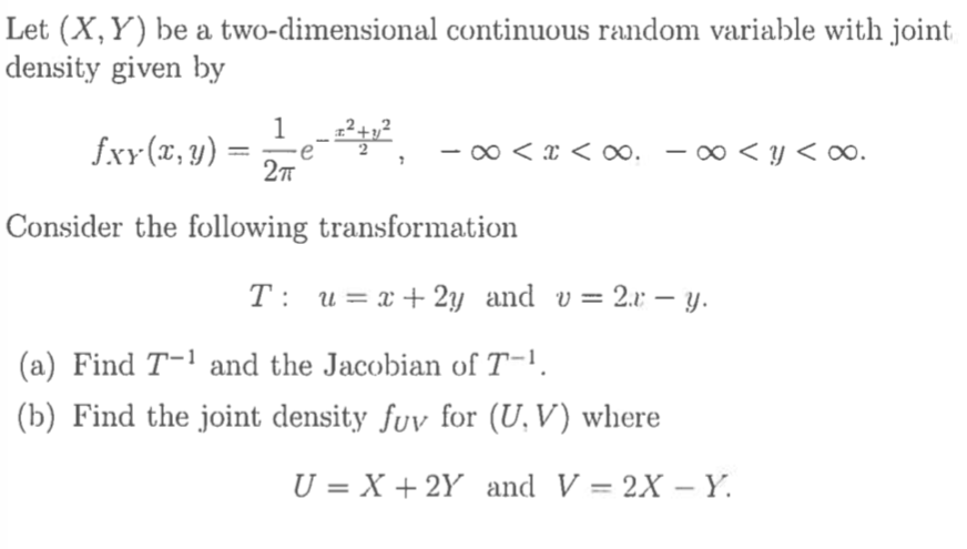 Solved Let (X,Y) be a two-dimensional continuous random | Chegg.com