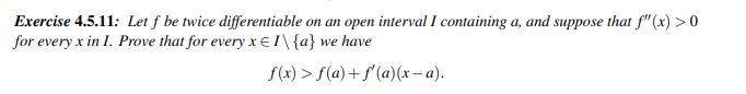 Solved Exercise 4.5.11: Let f be twice differentiable on an | Chegg.com