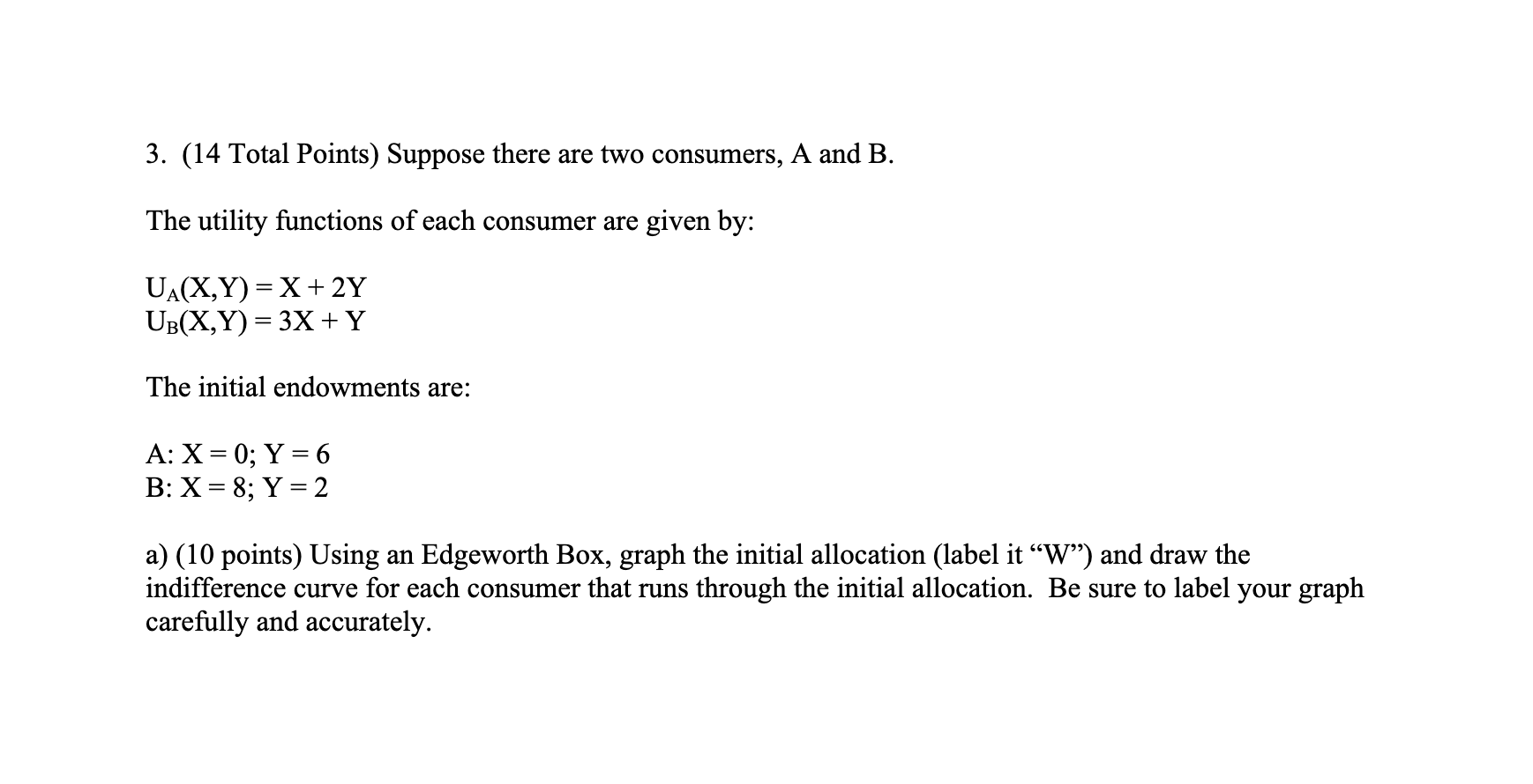 Solved 3. (14 Total Points) Suppose there are two consumers, | Chegg.com