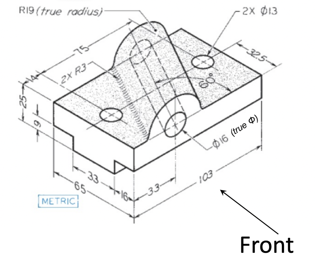 Solved R19 (true radius) 2x 013 325- -75- 2X R3- KB L016 | Chegg.com