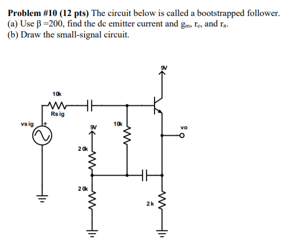 Solved Problem #10 (12 pts) The circuit below is called a | Chegg.com Solved Problem #10 (12 pts) The circuit below is called a | Chegg.com