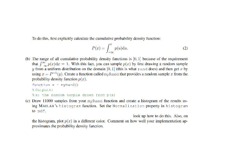 2. Implementing Customized Probability Distributions | Chegg.com